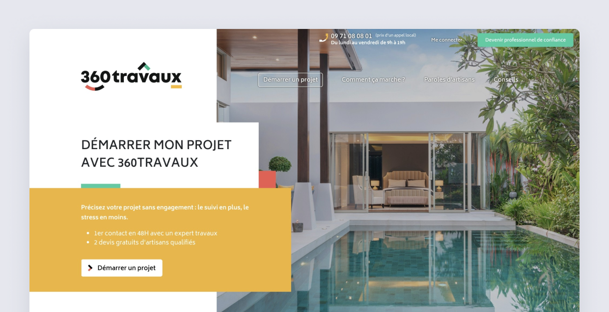Plateforme de mise en relation 360Travaux - Cocolabs