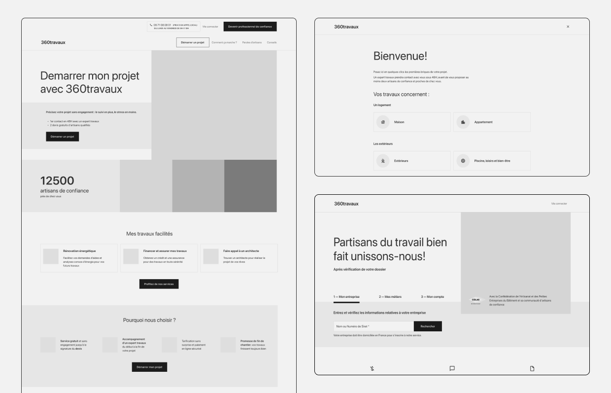 Plateforme de mise en relation 360Travaux - Cocolabs